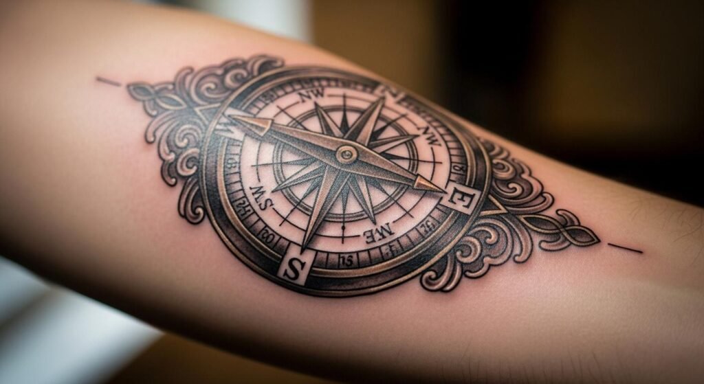 25 Stunning Compass Tattoo Designs for Navigating Lifeâ€™s Journey ...